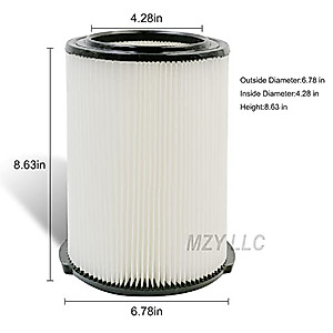 2 Pack VF4000 Filter Replacement for Ridgid for Shop Vac Wet Dry Vacuums 5-20 Gallon 72947 & for Husky 6-9 Gallon Vacuum Cleaners RV2400A RV2600B WD5500 WD0671
