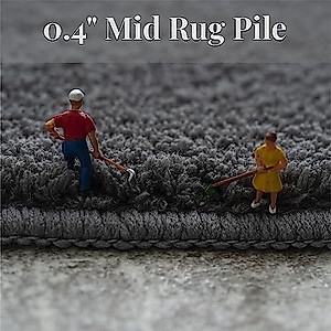 STARUIA Soft Large Area Rug 8'x10', Grey Washable Rug for Living Room, Non-Slip Shaggy Rug for Bedroom, Furry Nursery Rug Gray Fluffy Carpet for Playroom Boys Girls Room Dorm