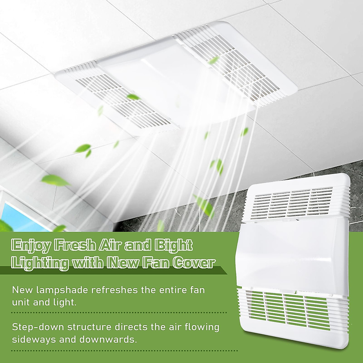 85315000 Replacement Ventilation Fan Grille Lens for Broan Nutone 763RL 769RL Bathroom Vent Exhaust Fan Cover Replacement Parts