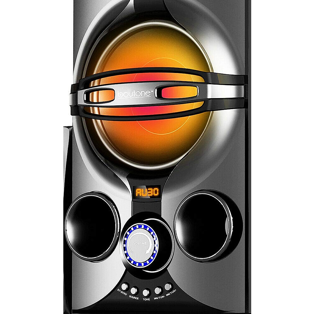 Boytone BT-324F, 2.1 Bluetooth Powerful Home Theater Speaker Systems, with FM Radio, SD USB Ports, Digital Play Back, 40 Watts, RGB Light, Full Function Remote Control, Smartphone, Tablet