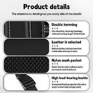 BESULEN Car Handbag Holder Between Seats, Dog Pet Kid Barrier Road Trip Essentials, Large Capacity Net Pocket Purse Holder Storage Bag, Hanging Multi-Pocket Automotive Consoles Organizer
