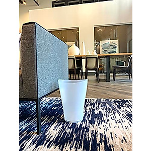 Rubbermaid Spa Works Vanity Wastebasket/Trash Bin, 9-Quart/2.25 Gallon, Clear, Small Plastic Garbage Can Fits Under Desk/Sink/Cabinet, Best Use for Home/Bathroom/Office/Laundry/Dorm Room