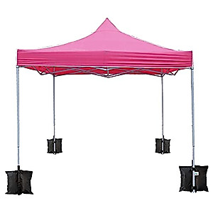 Ontheway Sand Bags for Canopy Tent, Heavy Duty Weights Sandbags, 4pcs-Pack (Black)