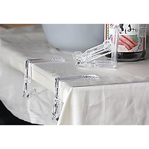 20Pcs Clear Plastic Tablecloth Clips Spring Loaded Tablecover Table Cloth Clip Clamp Holder for Home Party Picnic