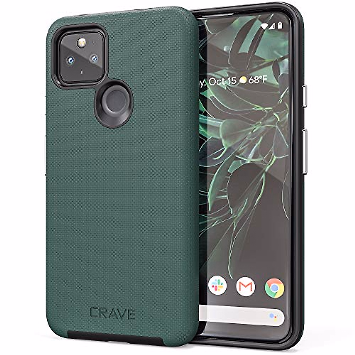 Crave Pixel 4a 5G Case, Dual Guard Protection Series Case for Google Pixel 4a (5G) - Forest Green