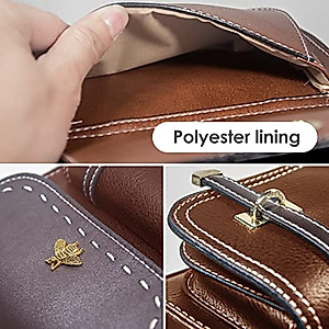 Honnesserry Bee Series Purse Convertible Backpack Tote for Women Small Backpack Faux Leather Ladies Shoulder Bag