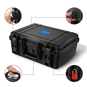 Hard Shell Travel Carrying Case for Xbox Series X - Waterproof Shockproof Case with Customized Foam Inlay for Xbox Series X Console, Headset, Games, Controllers, Cables and Other Accessories, Red