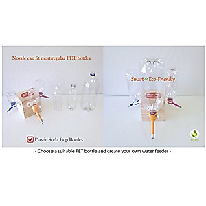 Choco Nose Patented No-Drip Dog Water Bottle/Feeder for Dogs/Cats and Other Small-Medium Sized Animals - for Cages, Crates or Wall Mount. 10.2 Oz. Mess Free Leak-Proof Nozzle 16mm. Apple Green (C590)