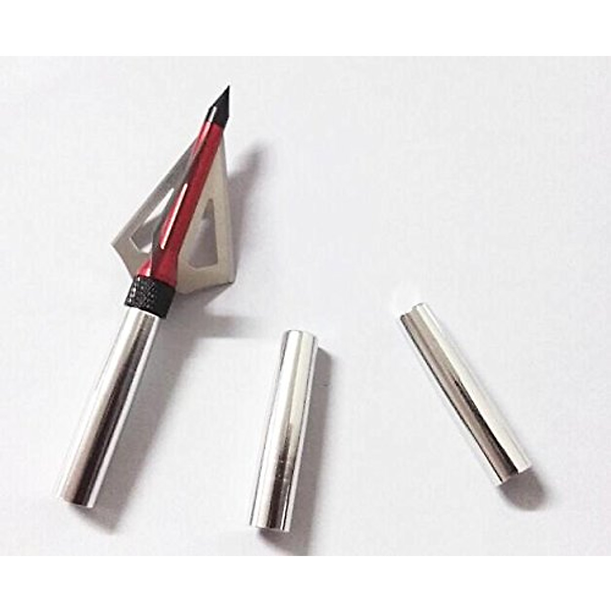 GPP 20PK 5/16 Arrow Shaft AL Glue-On Outserts Socket for Wooden & Bamboo Shaft Point Adapter for Screwed Broadhead