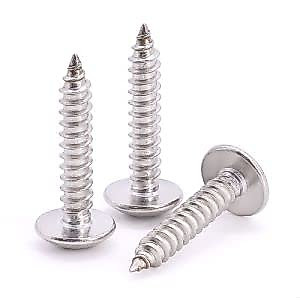 #6 x 1/4 (100 pcs) Truss Head Wood Screws, Self Tapping Screws, 304 Stainless Steel 18/8, Mushroom Head, JISB1122T