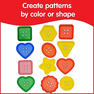 Edx Education Transparent Large Buttons - Mini Jar Set of 60 - Light Box Accessory - Sensory and Fine Motor Skill Development - Math Manipulative - For Ages 18M+