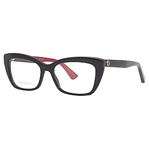 Gucci Petite Fit Eyeglasses GG0165ON 003 Black/Red/Green 51mm 165