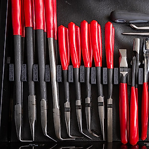 ToolBox Widget - Large Plier Organizer Rack for Tool Box Drawer,DIY Series, NON-MAGNETIC, Expandable and Modular, Holds 12 Large Pliers, Connects to Other DIY Tool Organizers - 2 pack