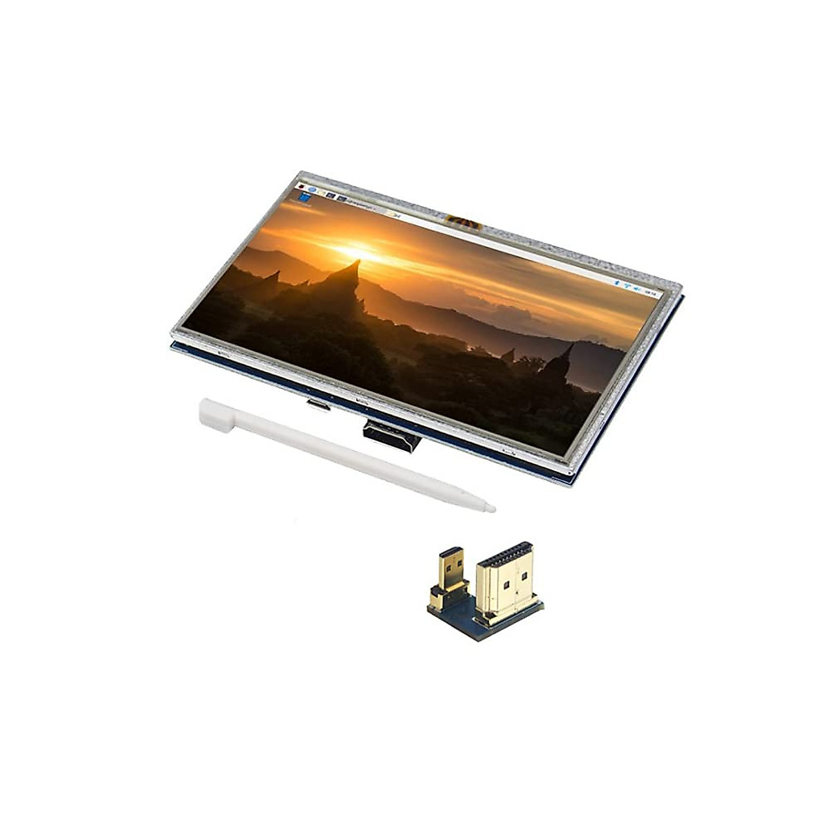 Treedix 5 Inch Display Touch Screen LCD Display HDMI Interface 800×480 Color Touch Screen Module with Touch Pen Compatible with Raspberry Pi 3B+/4B