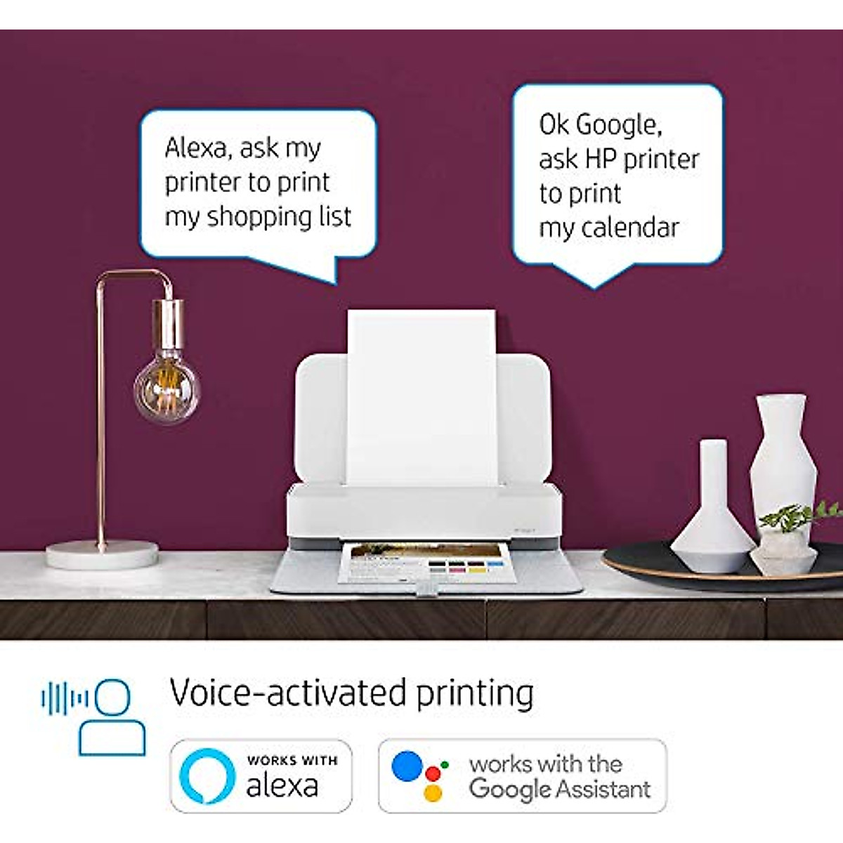 HP Tango X Smart Wireless Printer with Indigo Linen -cover – Mobile Remote Print, Scan, Copy, HP Instant Ink (3DP64A)