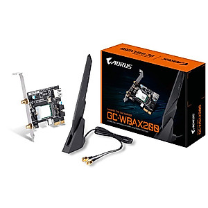 GIGABYTE WIFI 6 GC-WBAX200 (2x2 802.11Ax/ Dual Band WiFi/ Bluetooth 5/ PCIe Expansion Card)