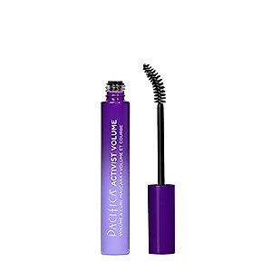 Pacifica Beauty | Activist Curling Mascara | Black | Volume and Length | Vegan Brush | Glass Tube | Clean Eye Makeup | Plant-Fibers | Microplastic + Nylon 6 Free | Vegan, Talc-Free, Cruelty-Free