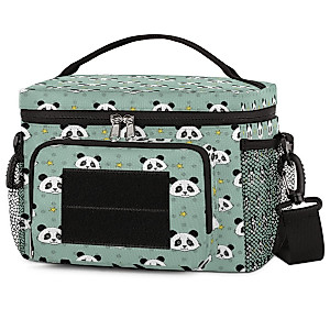 bisibuy Cute Panda Lunch Box for Men Women Insulated Loncheras Para Mujer Hombres Meal Prep Tote Bag for Adult Work, Camping, Picnic, Travel