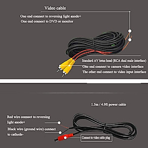Reverse Rear View Camera, 170° Wide Angle ABS Car Rear View Reverse Parking Camera Fit for Hyundai, Black