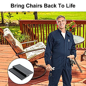 LukLoy Swivel Rocker Patio Chair Spring Plate Replacement Parts 2.5" X 5" Universal Fiberglass Patio Chairs Swivel Rocking Chair Parts - 2 Pack