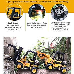 Keenso Remote Control Forklift, High Simulation RC Forklift Kids Engineering Trucks Lighting Without Battery Electric Toys, Electronic Pets, Sound Toys