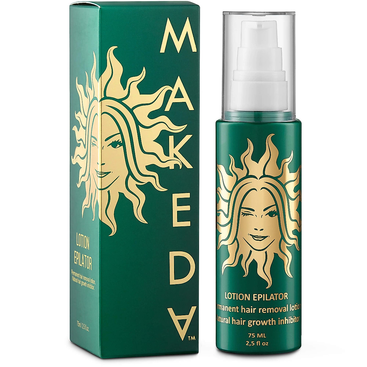 Makeda 2in1 Natural Hair Growth Inhibitor & Post Waxing Solution for Ingrown Hair Treatment - Hair Remover Lotion for Body Face Private Area Pubic Bikini Leg - Painless Hair Removal for Women and Men