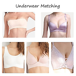 ericotry 1Pair Transparent Breathable Silicone Perforated Bra Inserts Booster Insert Pads Swimsuits Bikini Chest Pad Breast Pads for Women Lady Girls