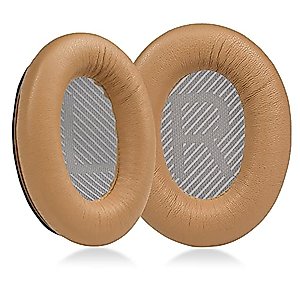 MOLGRIA Lambskin Ear Pads Cushion, Replacement Sheepskin Earpads for Bose Quiet Comfort QC 35 II QC35 QC35ii QC15 QC25 QC2 AE2 SoundLink SoundTrue Headphones(Tan