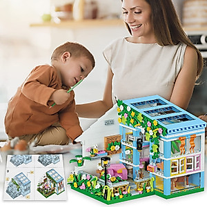 SUNHABI Flower House Building Toys Set for Girls 6-12 8-10 10-12 Size of Mini Bricks Friends Set for Girls 6-12 8-12 for Girls Boys 6-12, 608 PCS 5.31 (l) 4.33 (w) 4.13 (h) inch………