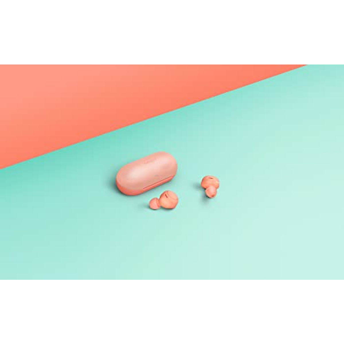 Sony WF-C500 True Wireless Headphones - Up to 20 Hours Battery - Charging case - Voice Assistant Compatible - Built-in mic for Phone Calls - Reliable Bluetooth - Coral Orange