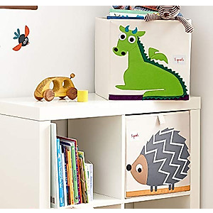3 Sprouts Toy Storage Organizer: Toy Box Cube Organizer for Playroom, Nursery - Foldable Storage Bin - Dragon