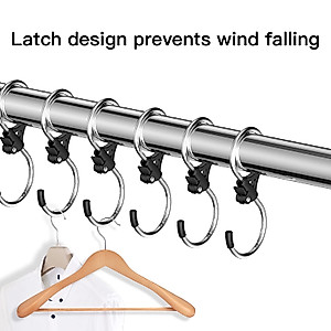 HCCMALL S Hooks Stainless Steel Heavy Duty S Hooks Anti Drop for Kitchen,Work Shop,Bathroom,Garden,Wardrobe,Office,Perfect Rack Hooks,12Pieces (12, 73x37mm)