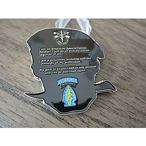 United States Army 10th Special Forces Group Green Berets Creed 10th SFG(A) Reapers Skull Challenge Coin