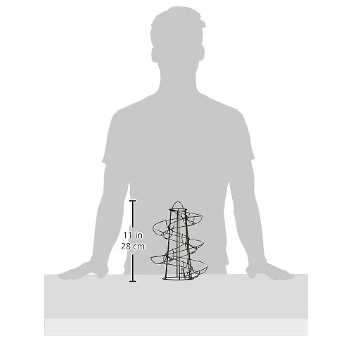 Southern Homewares Egg Skelter Deluxe Modern Spiraling Dispenser Rack Black