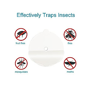12 Pcs Flea Trap Refill Discs 5.4" Replacement Glue Boards with Hole Fits Flea Traps for Inside Your Home, Sticky Pads for Fleas, Bugs, Flies, Mosquitos, etc