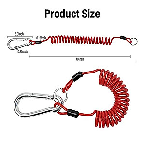 Breakaway Cable Trailer Safety Rope, Trailer Safety Rope for Trailer Emergency Camper, Retractable Cable, Anti-Lost Cable Anti-Corrosion, Durable, Sturdy, not Easy to Break 4 Ft