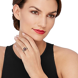 Ross-Simons 3.40 Carat Garnet Byzantine Ring in Sterling Silver and 14kt Yellow Gold. Size 10