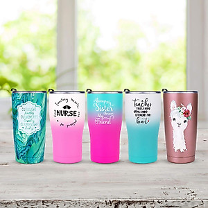 AAtlonia Teacher Gifts, Teacher Tumbler-A Teacher Takes a Hand, Opens a Mind & Touches The Heart- Teacher Mug Appreciation Gifts, Teacher Retirement Gifts for Women, Teacher Cup (Rose Gold, 20OZ)