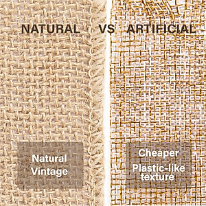 Vitalizart Wired Burlap Ribbon 1.5 in x 20 Yd Burgundy Natural Jute Ribbon for Crafts,Christmas Decoration,Wreaths, Gift Wrapping