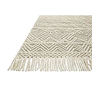 Loloi II Noelle Collection NOE-07 Ivory/Grey, Geometric Area Rug 9'-0" x 12'-0"