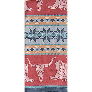 Kay Dee Southwest at Heart Jacquard Tea Towel & Boots Tea Towel, Set of 2 Southwestern Native Print Western Cowboy Kitchen Towels Dishtowel Set