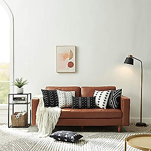 Nestinco Set of 2 Boho Pillow Covers 16 x 16 inches Black Square Pillow Covers with White Arrows Print Polyester Blend Decorative Throw Pillow Covers Sofa Cushion Cases