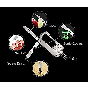 Ifavor123 Stainless Steel Chrome Multi-Use Key Chain