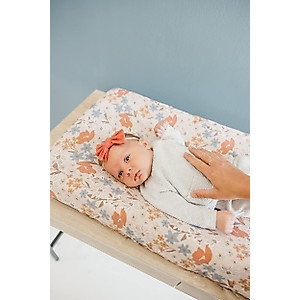 Premium Knit Changing Pad Cover by Copper Pearl: Soft, Stylish, and Universal Fit for All Standard Diaper Changing Pads, Trendy Design Changing Pad Covers, Eden