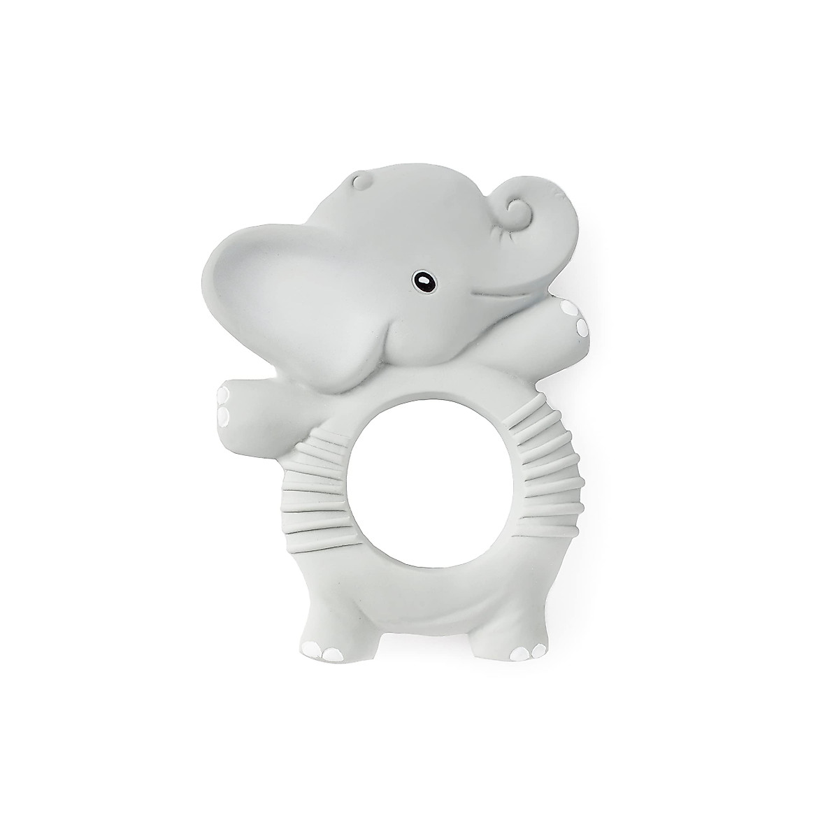 Lil' Llama Baby Elephant Teether - 100% Natural Rubber Teething Ring - Non-Toxic, BPA Free Elephant Teething Ring - Safe Cute Baby Teething Rings for Babies