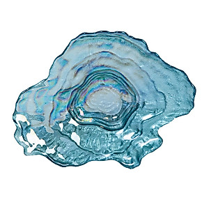 Beachcombers Set Of 2 Blu/Green Oyster Dishes Multi