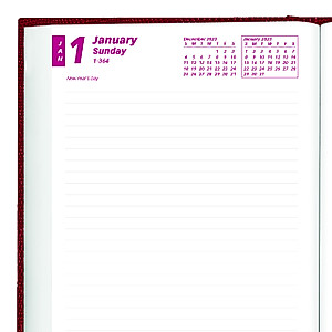 Brownline 2023 Traditional Daily/Monthly Planner, Untimed Journal, 12 Months, January to December, Perfect Binding, 7.5" x 5", Bright Red (CB387.RED-23)