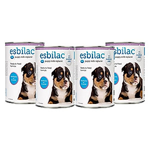 PetAg Esbilac Puppy Milk Replacer Liquid for Newborn to Six Weeks - Highly Palatable - 11 Fl Oz - 4 Pack