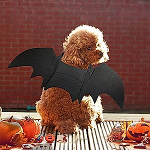 Brocarp Dog Bat Costume, Halloween Pet Costumes Dog Bat Wings, Cosplay Cat Dog Costume Party Clothes Funny Outfit Cool Apparel for Small Medium Large Dogs Cats (XL)