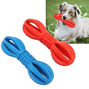 Dumbbell Dog Chew Toy,Relieve Boredom Lightweight Soft Rubber Hollow Dumbbell Dog Teeth Cleaning Toy,Teeth Cleaning Toy for Dog for Pet Supplies
